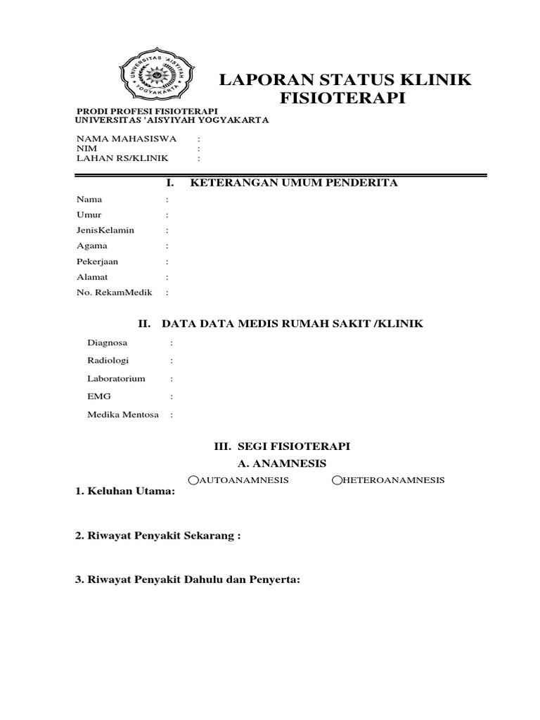 Status Klinis FT | PDF