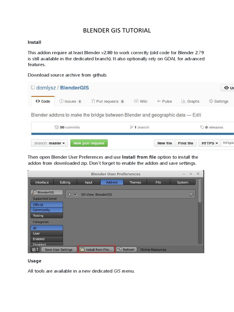 Blender Gis Tutorial | PDF