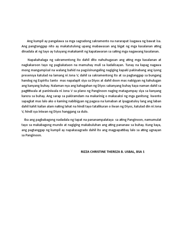 Ang Kumpil | PDF