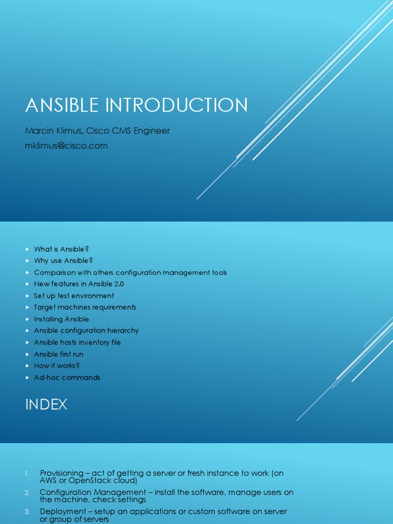 ANSIBLE Introduction | PDF | Computers