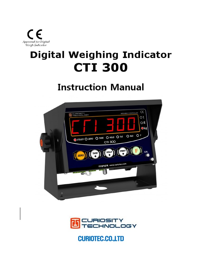 CTI 300 Digital Weighing Indicator Manual | PDF