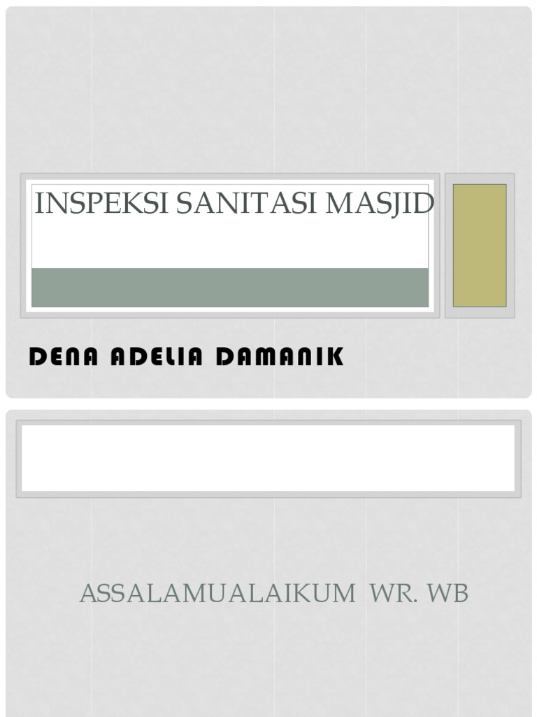 Inspeksi Sanitasi Masjid Al-Falah | PDF