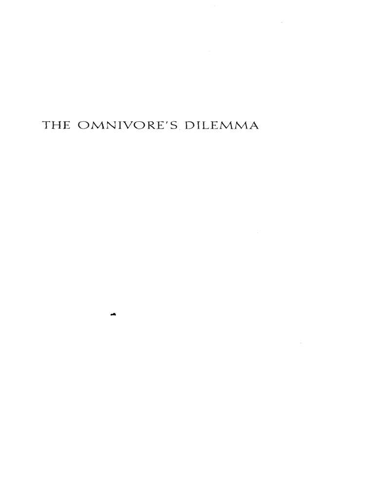 Michael Pollan-The Omnivores Dilemma PDF | PDF