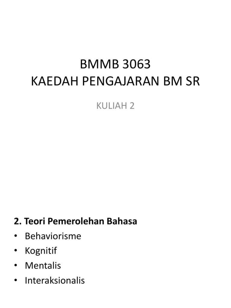 Kuliah 2 BMMB 3063 | PDF