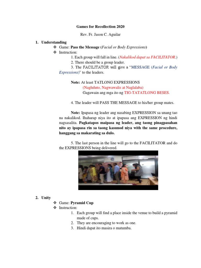 Recollection Games for Groups | PDF