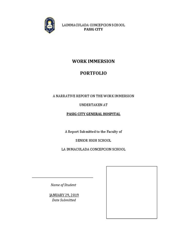 WORK IMMERSION Portfolio | PDF