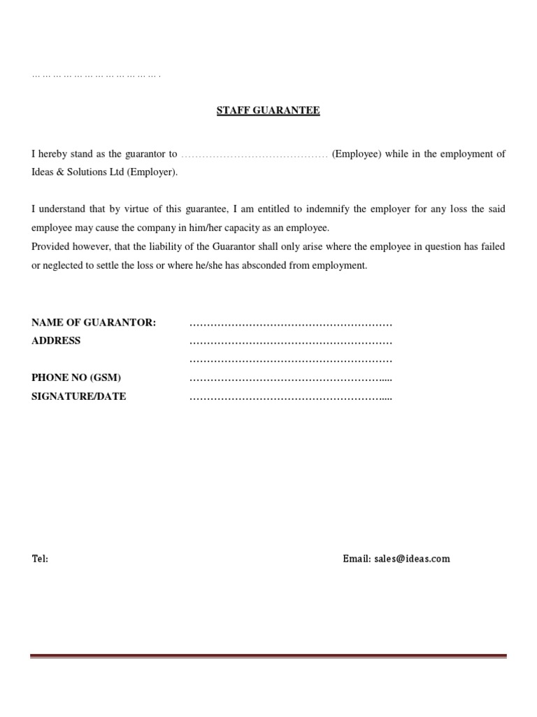 Guarantor Form | PDF