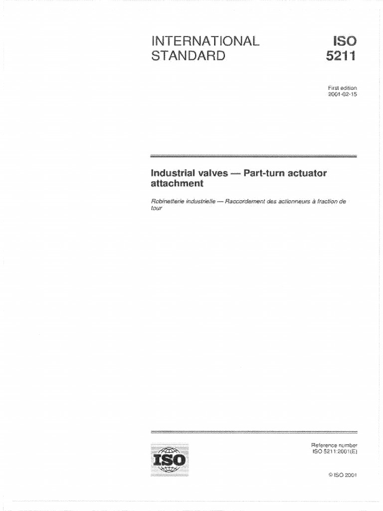 Iso 5211 - 2001 | PDF