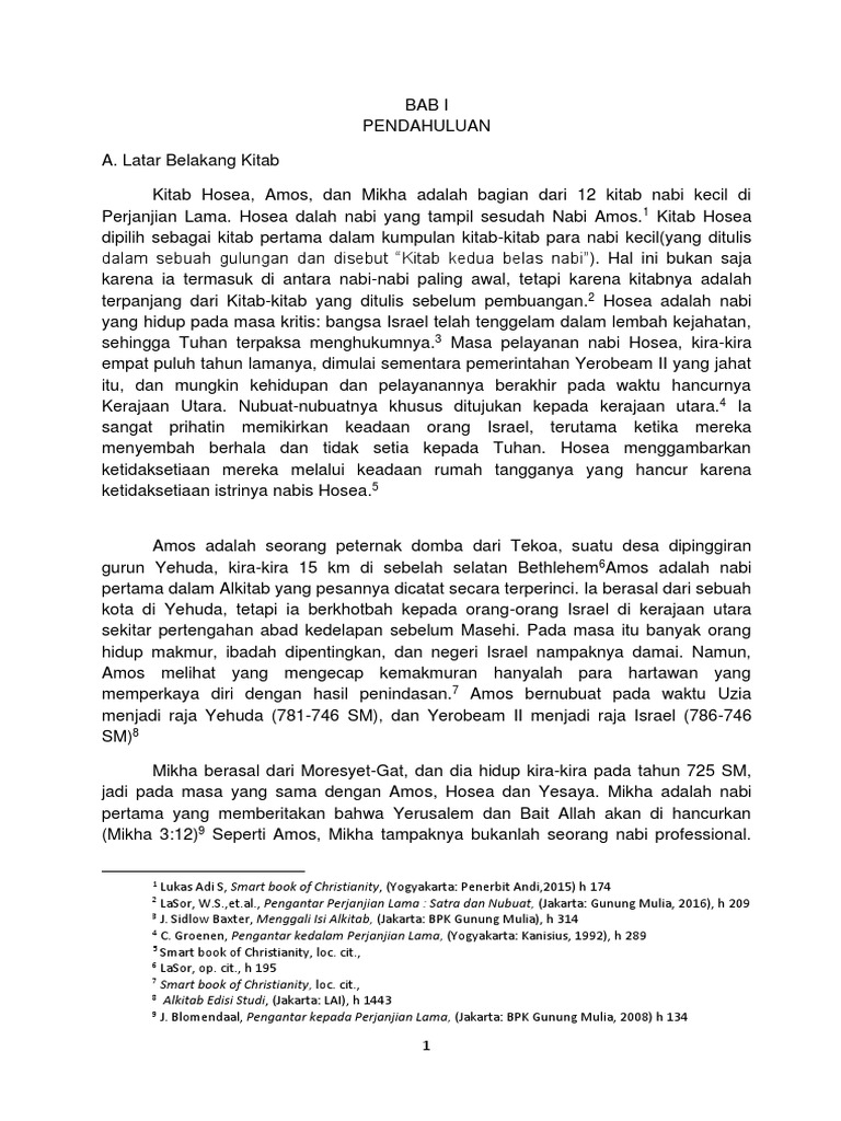 PL Hosea Amos Mikha | PDF