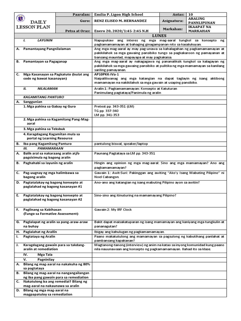 Ap 10 4G 1ST Week | PDF