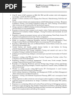 Sample Resume For SAP EWM | PDF | Warehouse | Enterprise Resource Planning