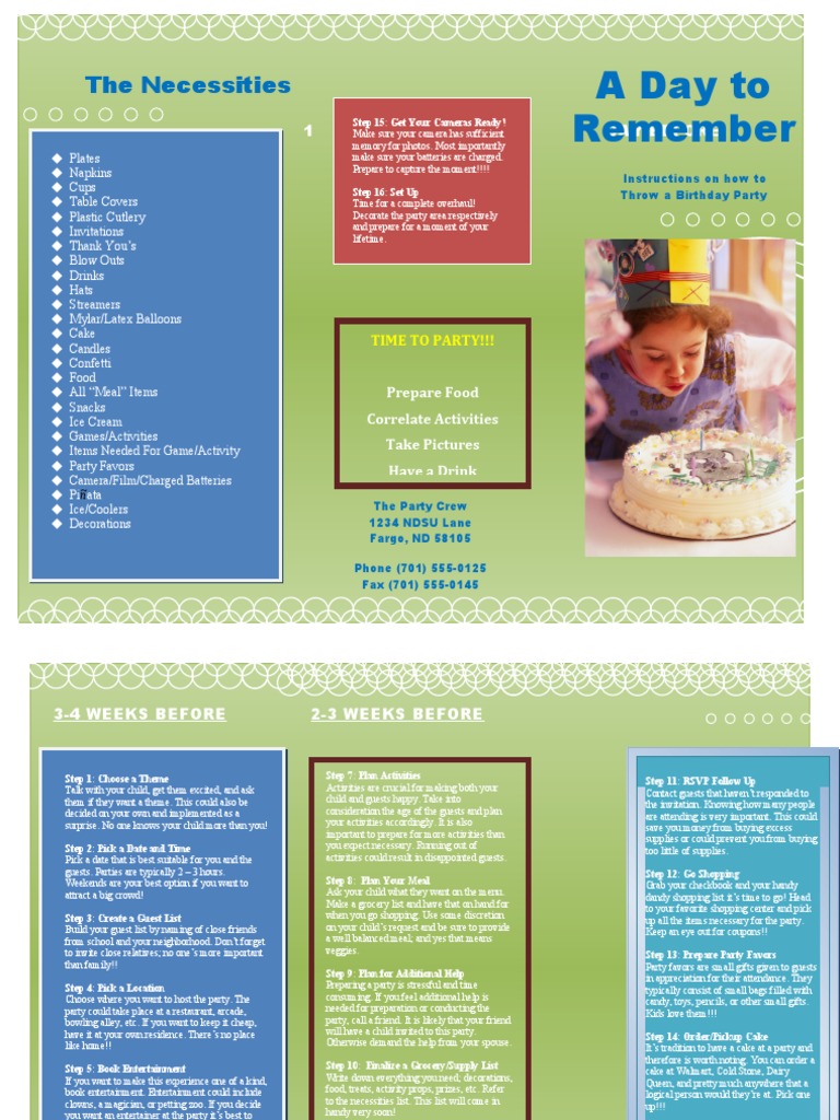 Party Brochure | PDF | Food And Drink