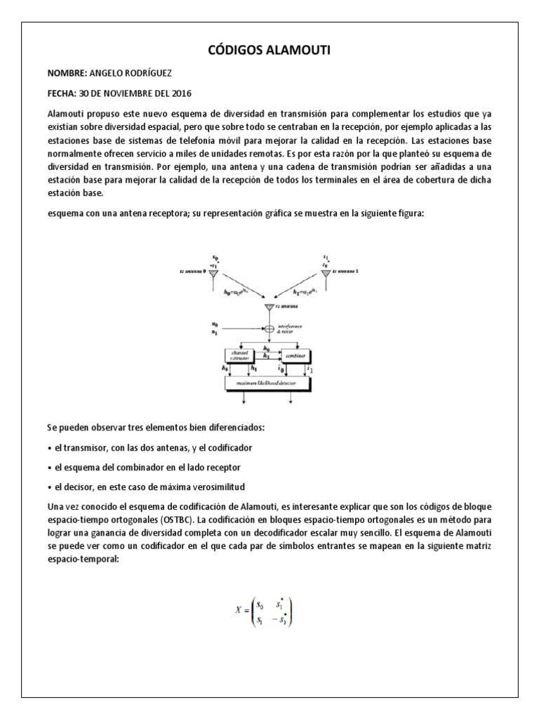 Codigos Alamouti | PDF