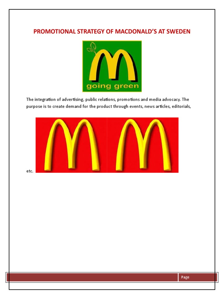 Promotional Strategy of Macdonald | PDF | Mc Donald's | Advertising