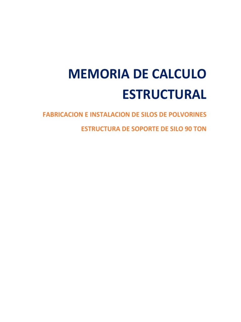 Cálculo Estructural Silo de Emulsión | PDF
