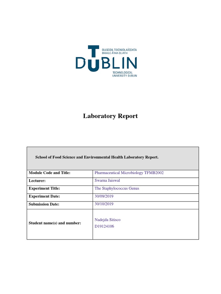 Lab Report Microbiology | PDF