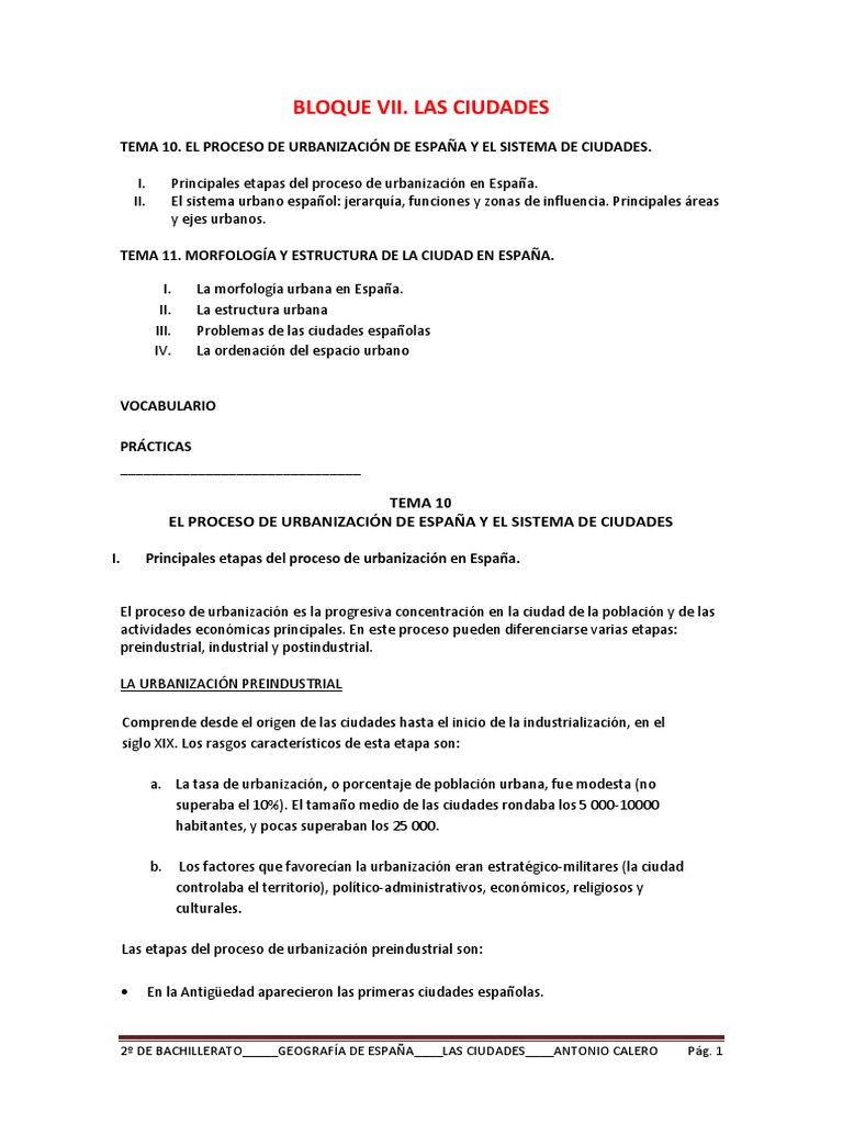 BLOQUE 7.ciudades | PDF