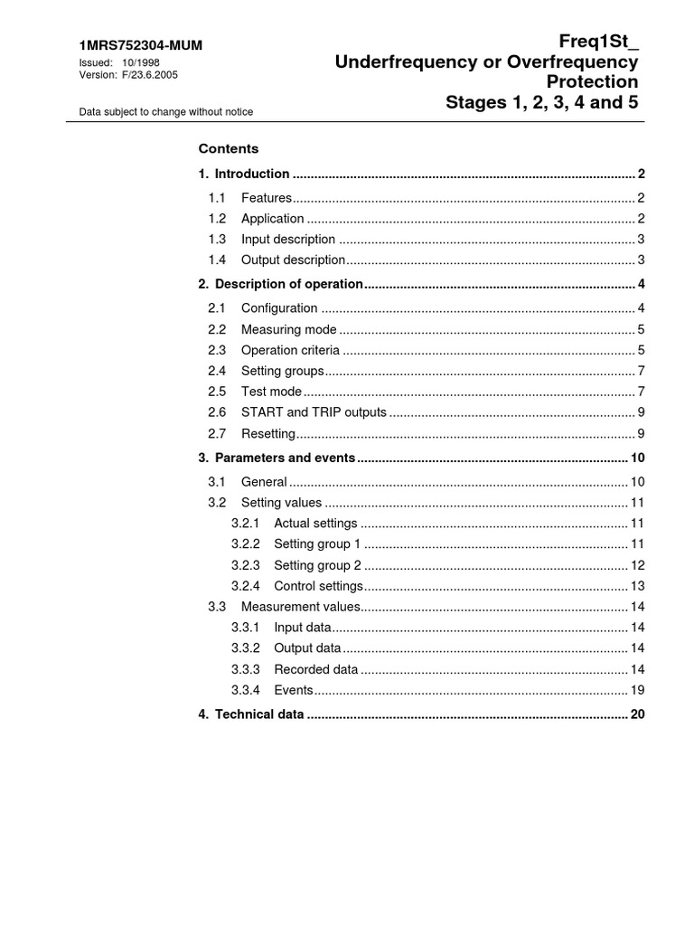Under Frequency and Over Frequency Logic | PDF | Technology & Engineering