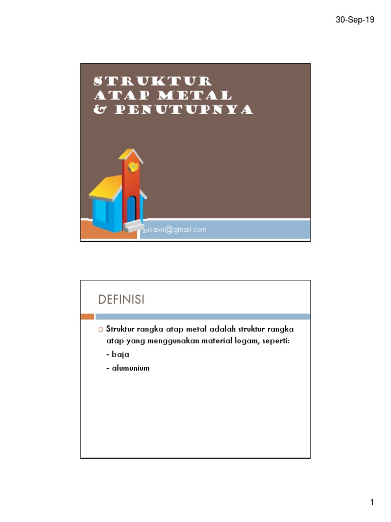 Struktur Atap Metal PDF | PDF