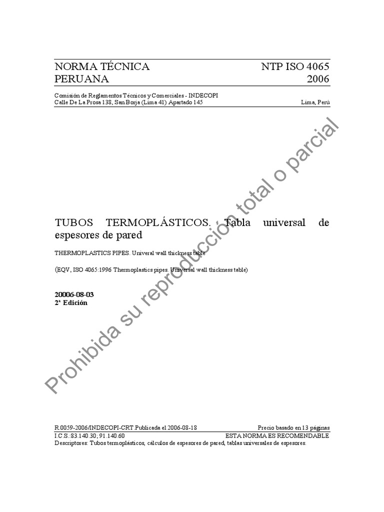 Norma ISO 4065 | PDF