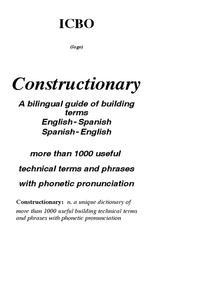 ICBO Constructionary | PDF