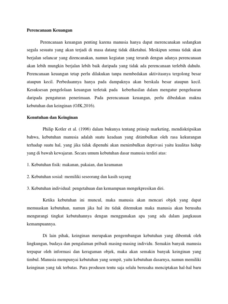 Perencanaan Keuangan Efektif | PDF | Pengelolaan Keuangan & Uang