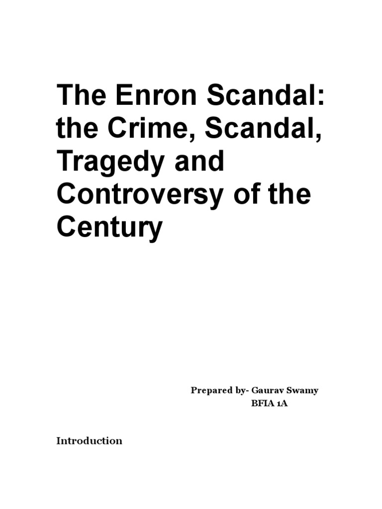 Enron Scandal | PDF | Enron | Companies