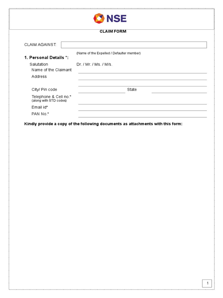 Nse Claim | PDF