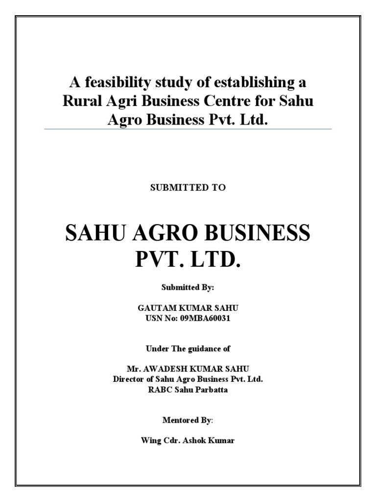 Sahu Agrobusiness PVT LTD | PDF | Humidity | Agriculture