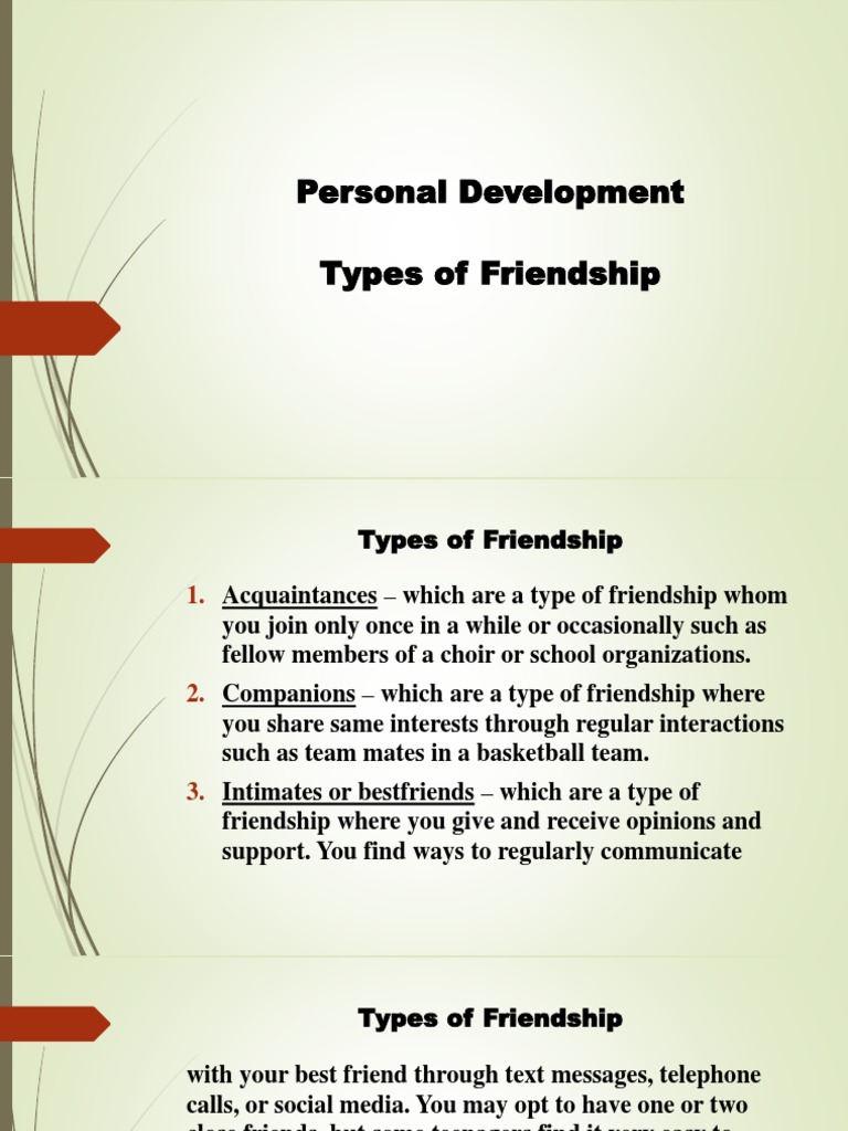 Types of Friendship | PDF
