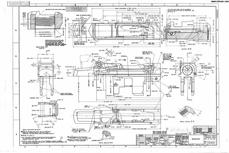 Blueprint M1 Garand Rifle 2 | PDF