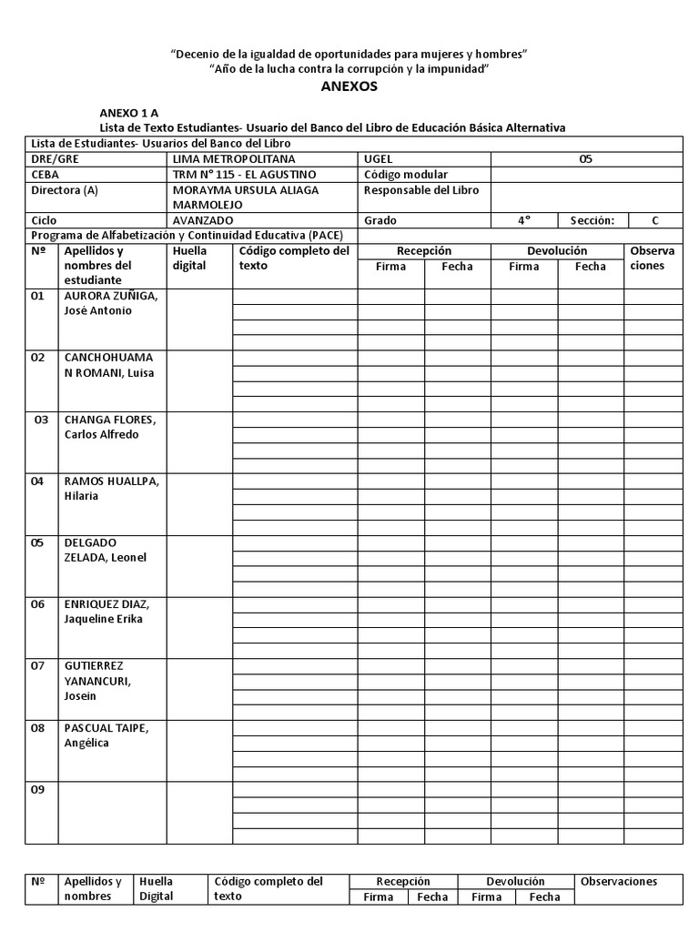 Control de Libros | PDF