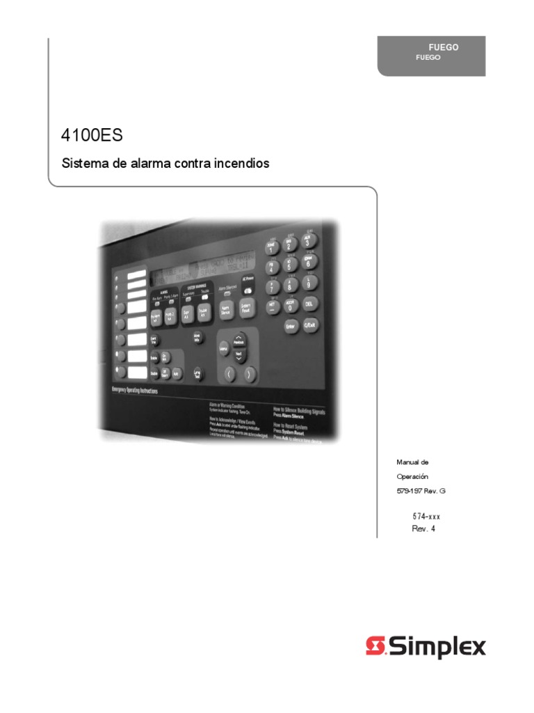 Simplex 4100ES Operators Manual - En.es | PDF