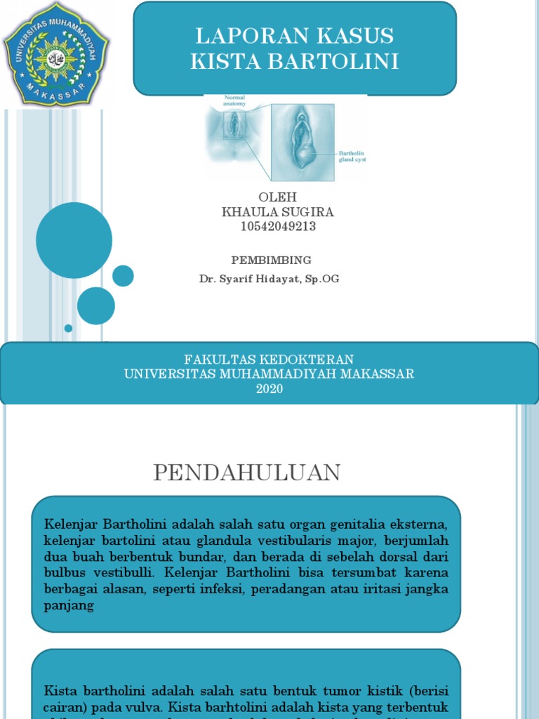 Laporan Kasus Kista Bartolini | PDF | Kesehatan Holistik | Sains & Matematika