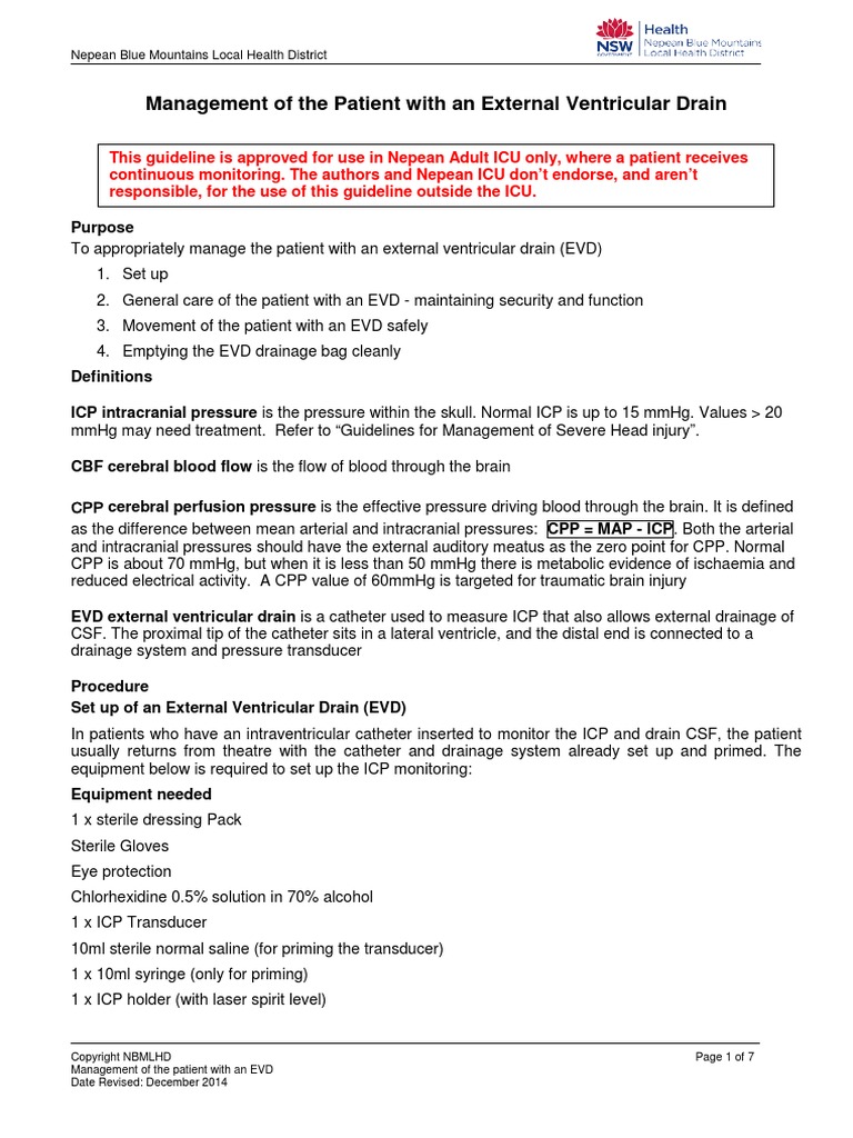 Management of The EVD | PDF