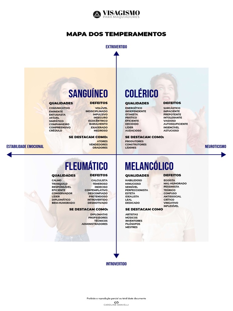 MAPA DOS TEMPERAMENTOS - Visagismo | PDF
