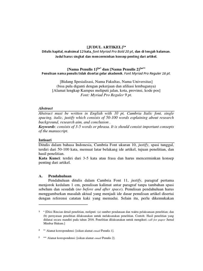 Template Artikel Konseptual | PDF