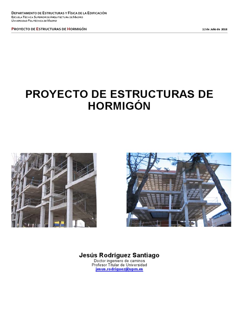 Proyecto Estructuras Hormigon PDF | PDF