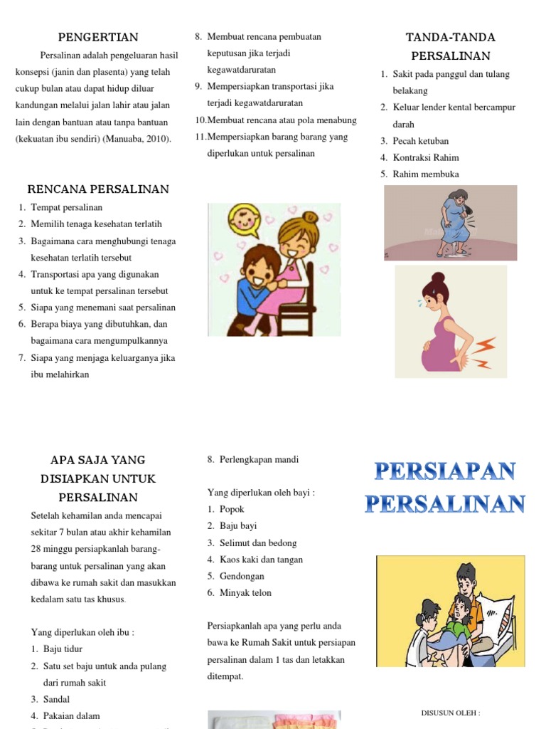 Leaflet Persiapan Persalinan | PDF