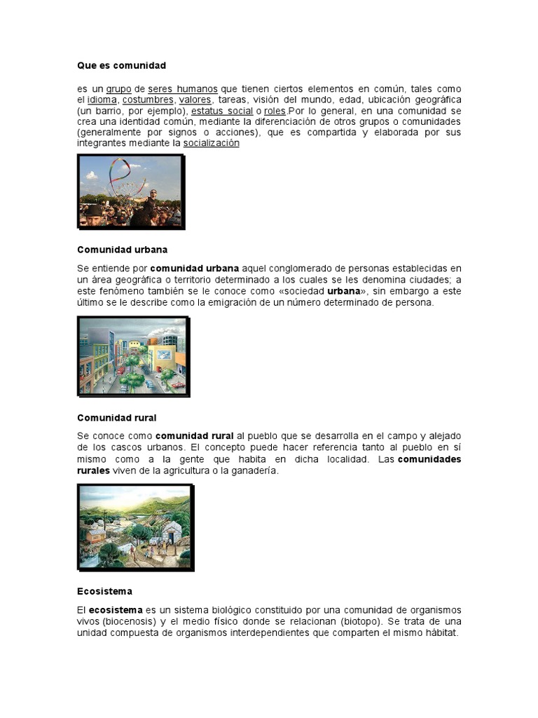 Que Es Comunidad | PDF | Ecosistema | Suelo
