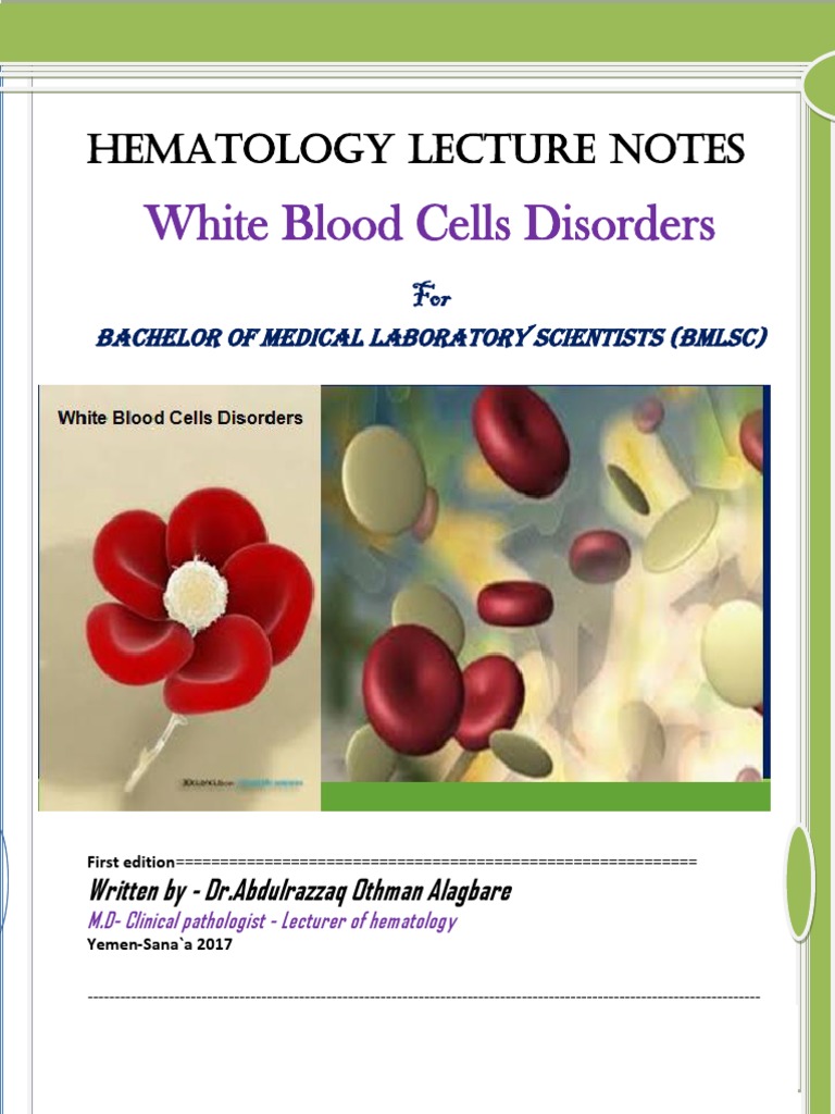Hematology Lecture Notes PDF | PDF | White Blood Cell | Granulocyte