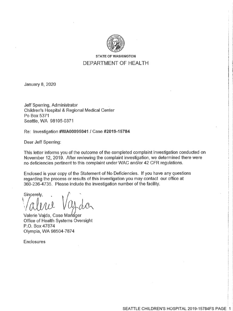 DOH Report From Nov 19 Aspergillus Case FS - 2019-15784 Report - PDF-R ...