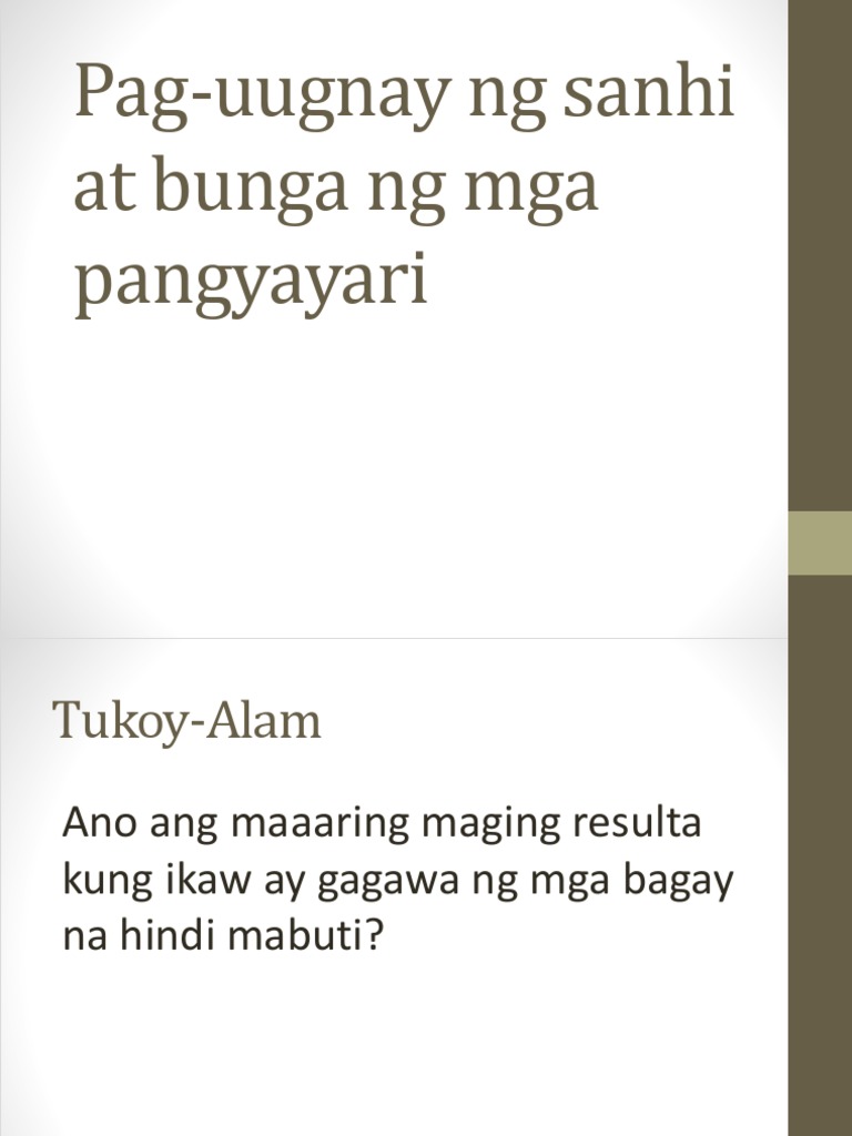 Koko Sanhi at Bunga | PDF