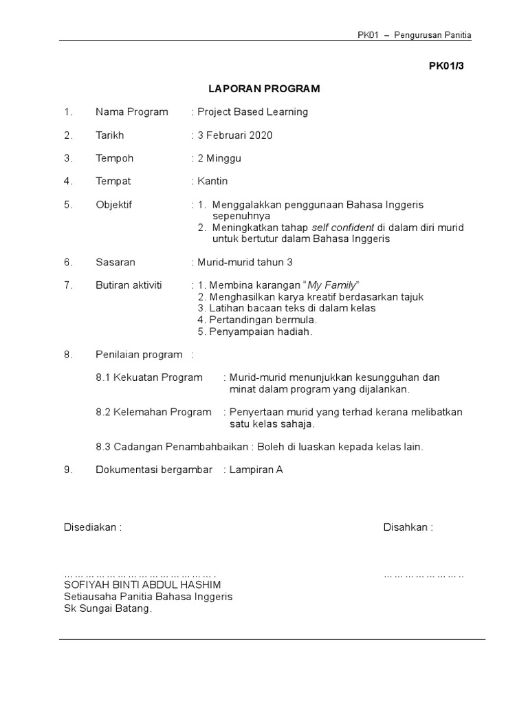 Laporan Project Based Learning | PDF