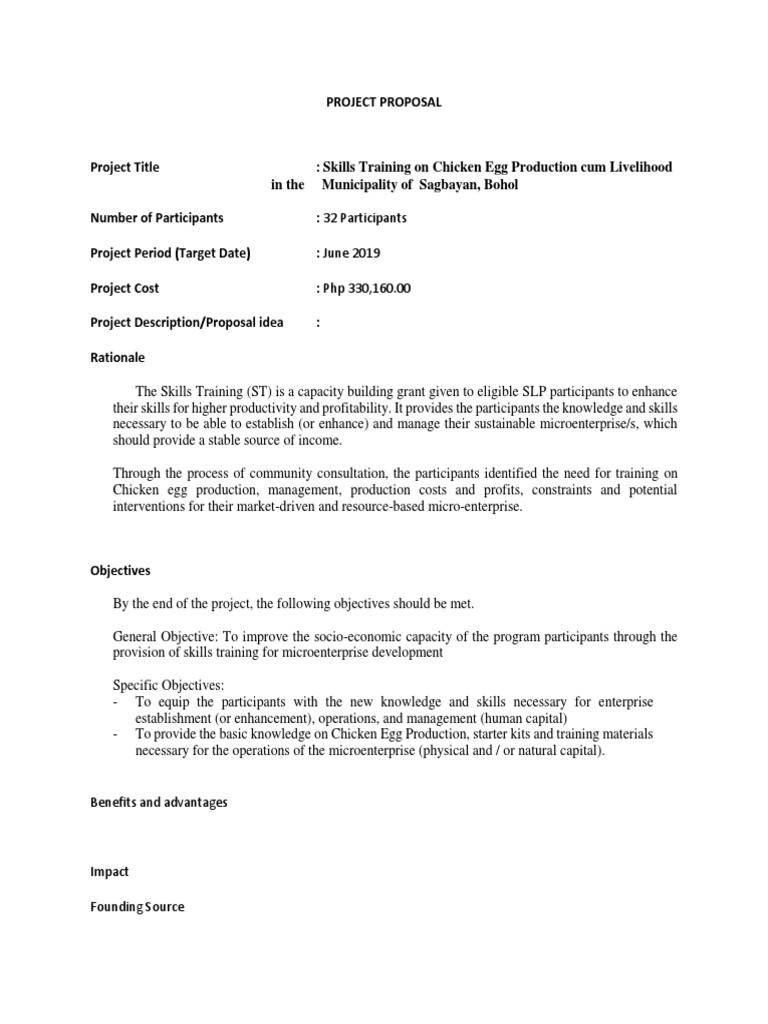 Skills Training for Chicken Egg Production | PDF | Economies | Business