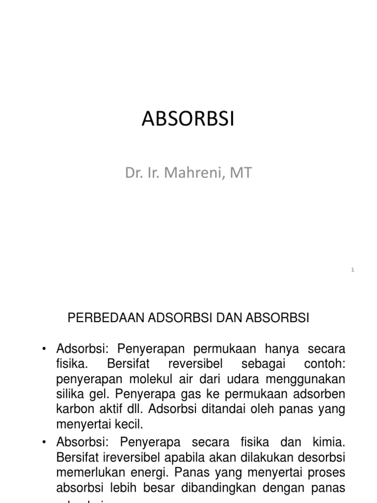 Absorbsi (Kirim) | PDF