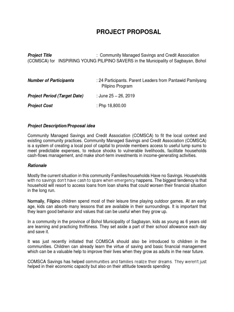 Project Proposal - COMSCA2 | PDF | Economies | Business