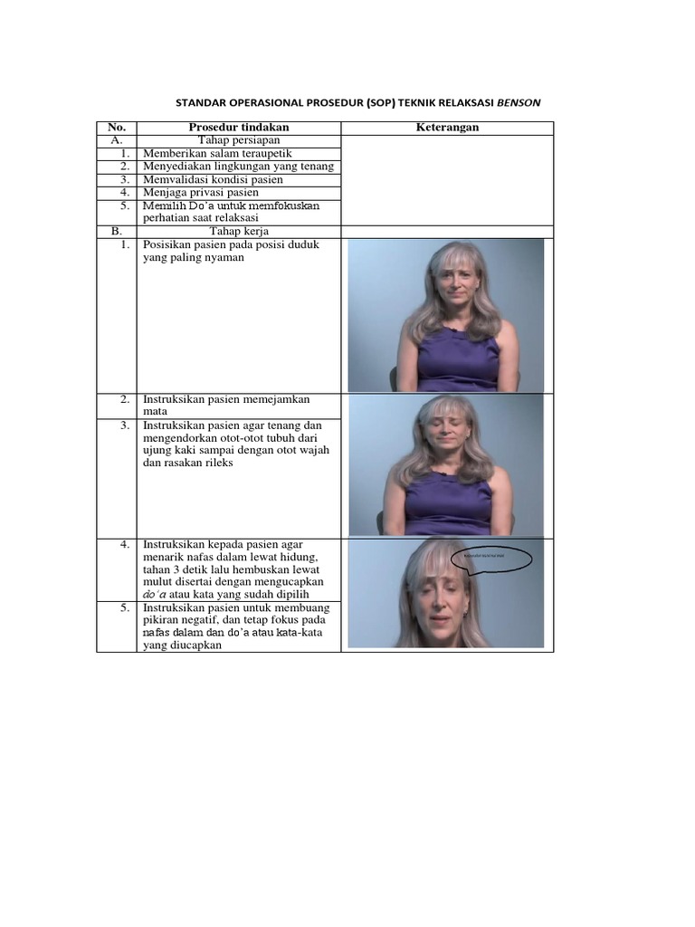 SOP Relaksasi Benson | PDF