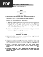 CONTOH NASKAH / DRAFT Peraturan Perusahaan | PDF