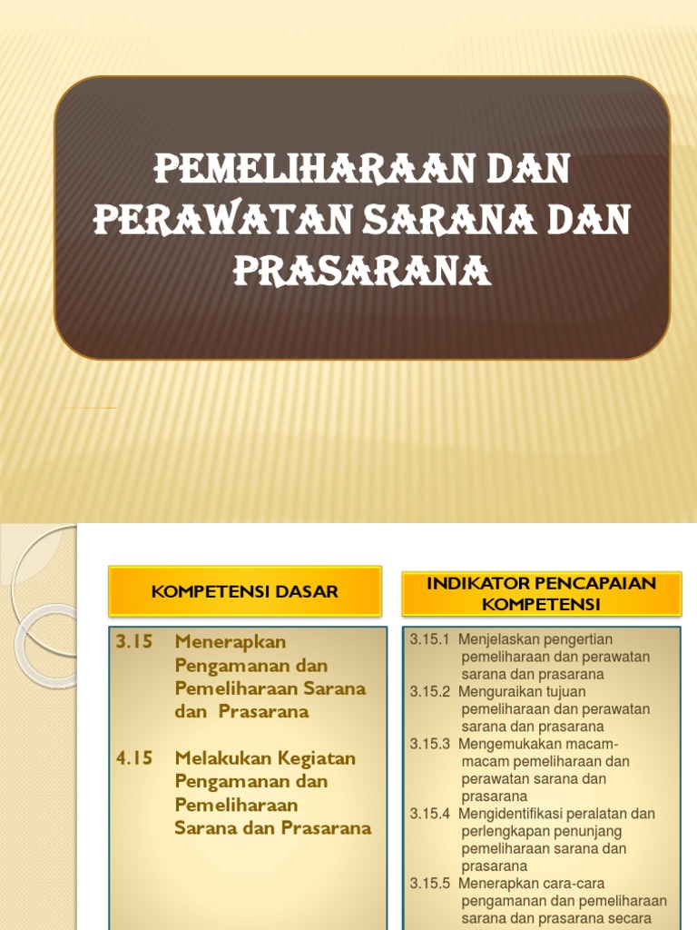 Pemeliharaan Sarpras | PDF